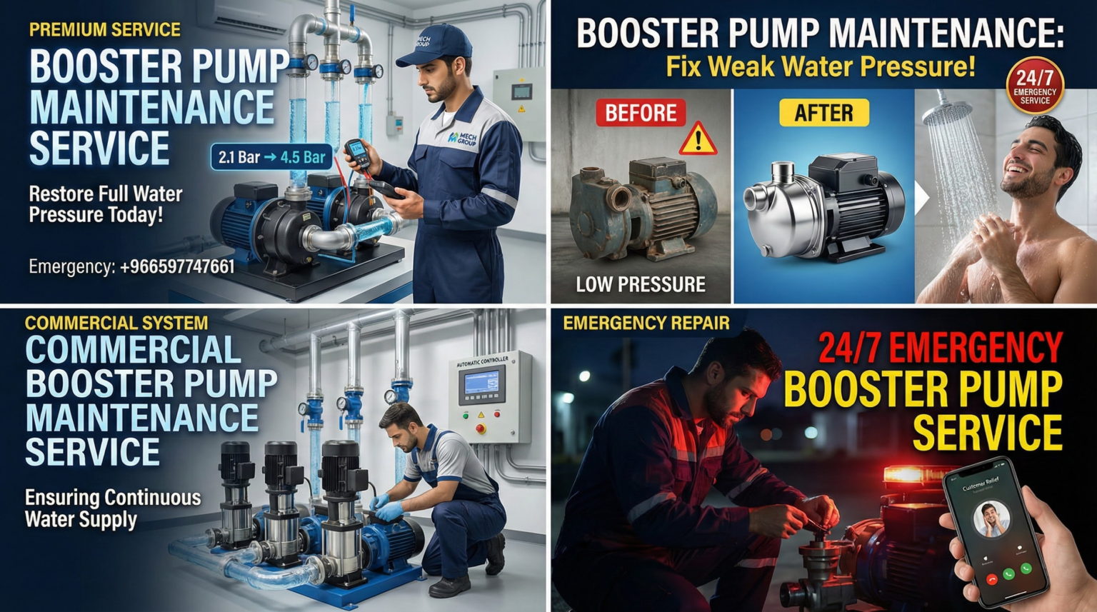 Booster Pump Maintenance Service Jeddah
